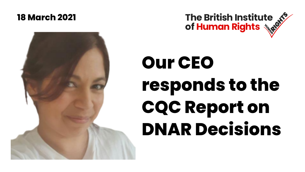 BIHR challenge discriminatory Do Not Resuscitate decisions